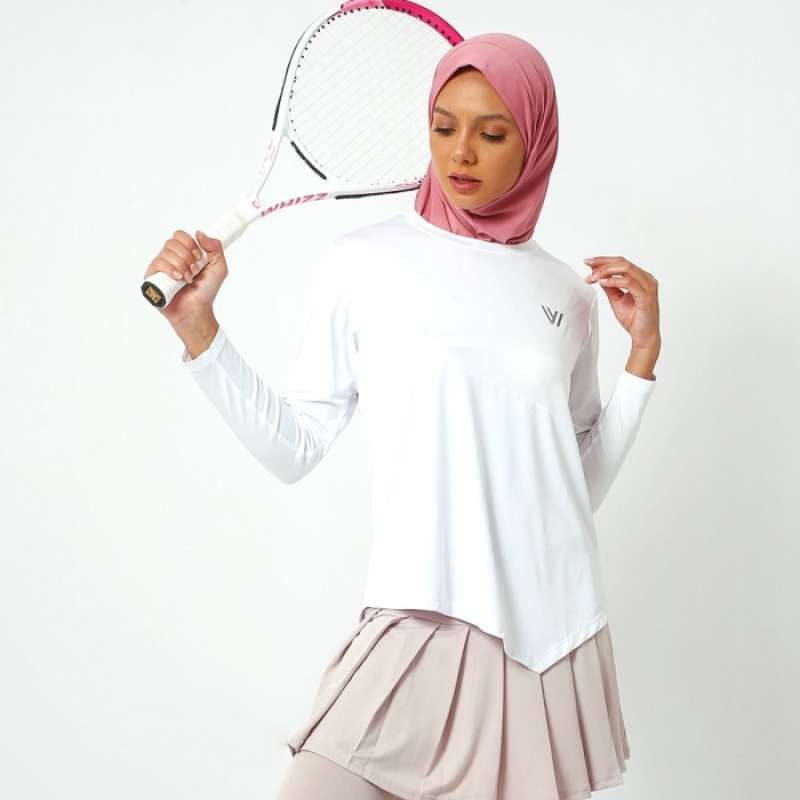 Promo Vear - Hijab Friendly Hanishi Tee Dry-fit - Putih, L Diskon 29% ...