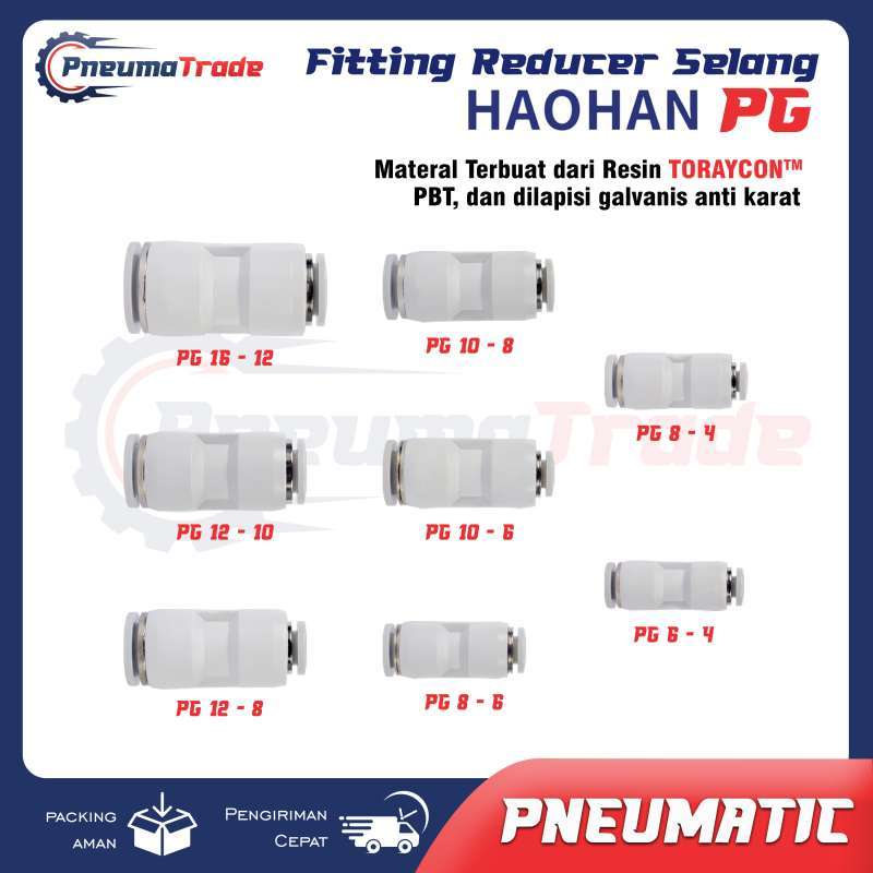Promo Pg Fitting Lurus Reduce Pneumatic Slip Lock Selang Ke Selang Type ...