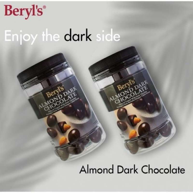 Jual Beryl's Almond Dark Chocolate 450g Beryls Crunchy Almond Milk ...