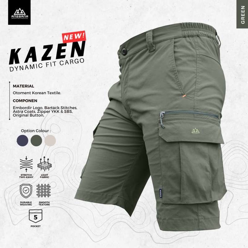 Jual Celana Cargo Pendek Angsana Series Kazen - Green S Di Seller Angsana Outdoor Official Store ...
