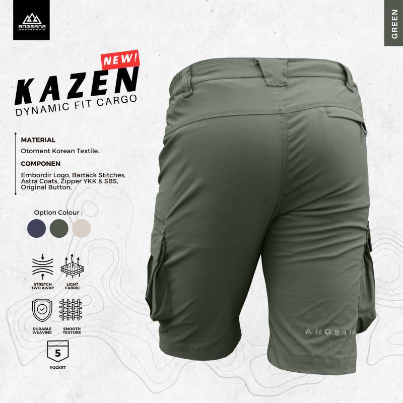 Jual Celana Cargo Pendek Angsana Series Kazen - Green S Di Seller Angsana Outdoor Official Store ...