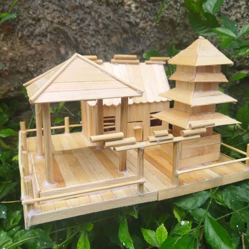 Promo Miniatur Rumah Adat Bali Kumplit Stik Eskrim Led - Led Diskon 25% ...