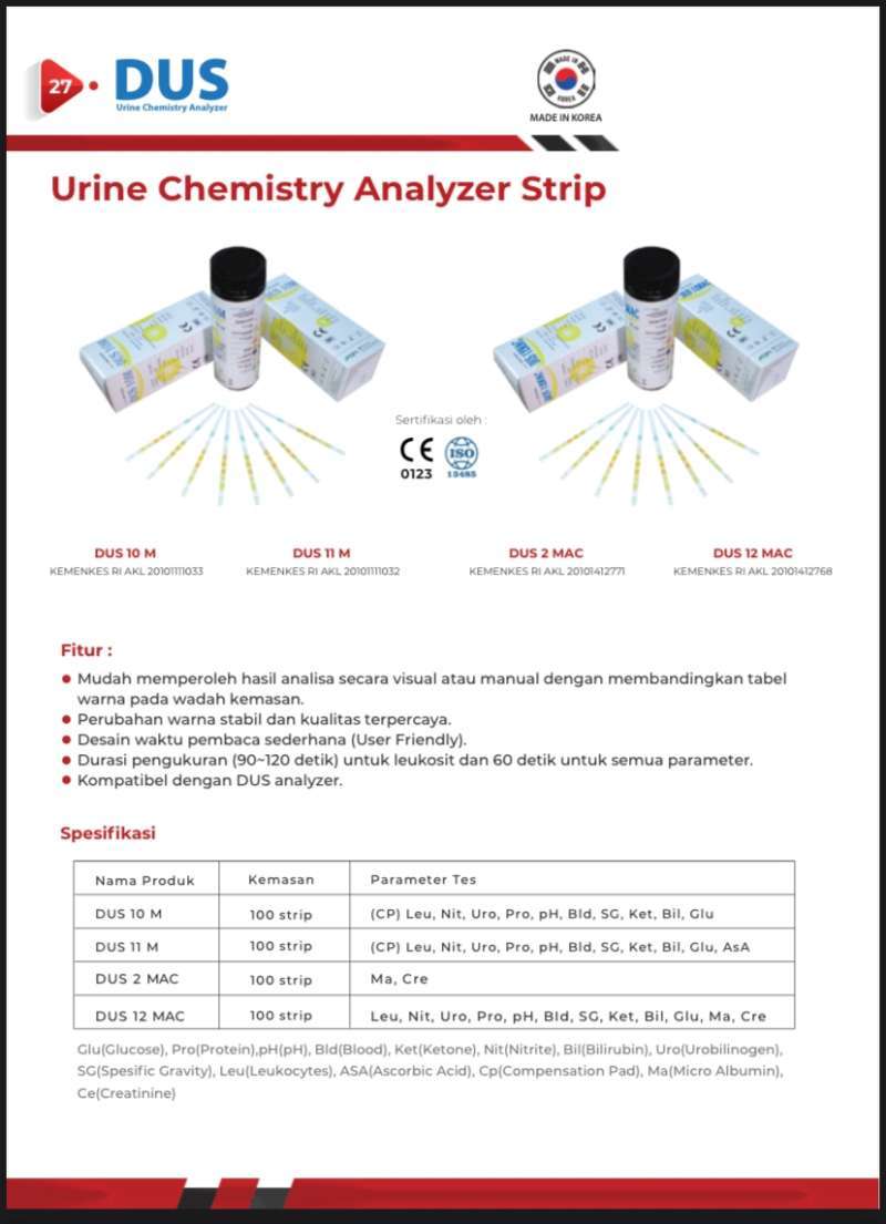 Jual Dfi Strip Cek Urin Dus 10 M - Urine Analyzer Strip Di Seller ...
