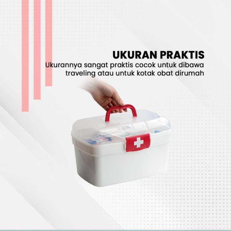 Jual Kotak P3k First Aid Kotak Penyimpanan Obat Medicine Box Organizer ...