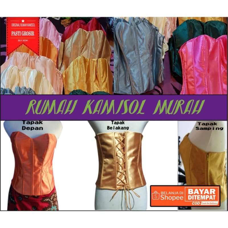 Jual Kamisol Satin Longtorso Kemben / Korset / Daleman Kebaya Tulang 8 ...