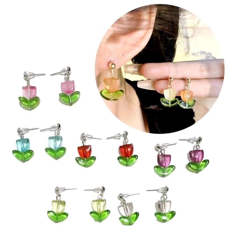 Jual Aubree Tulip Flower Stud Earrings Anting Tusuk Bunga Tulip ...
