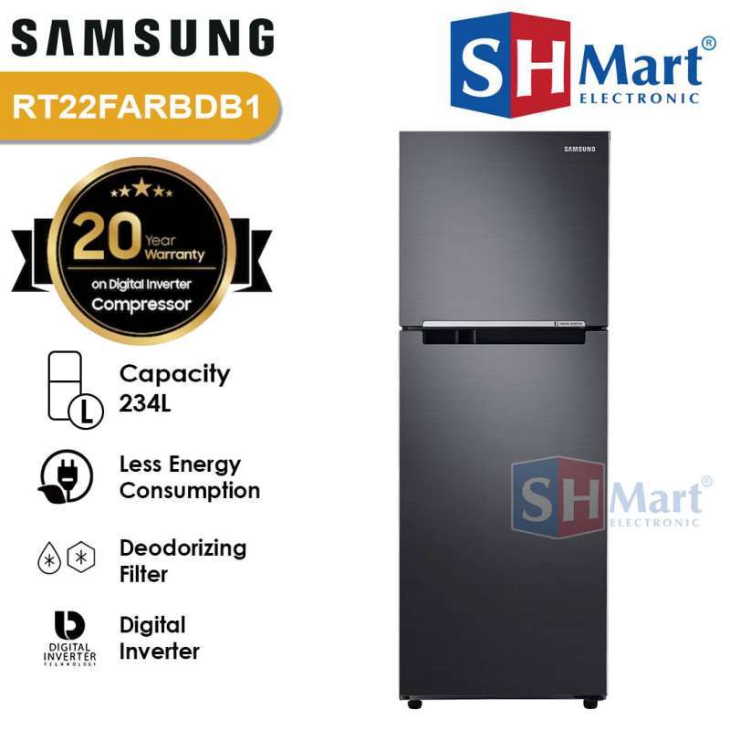 Jual Kulkas Samsung 2 Pintu 234 Liter Rt22farbdb1 Digital Inverter ...