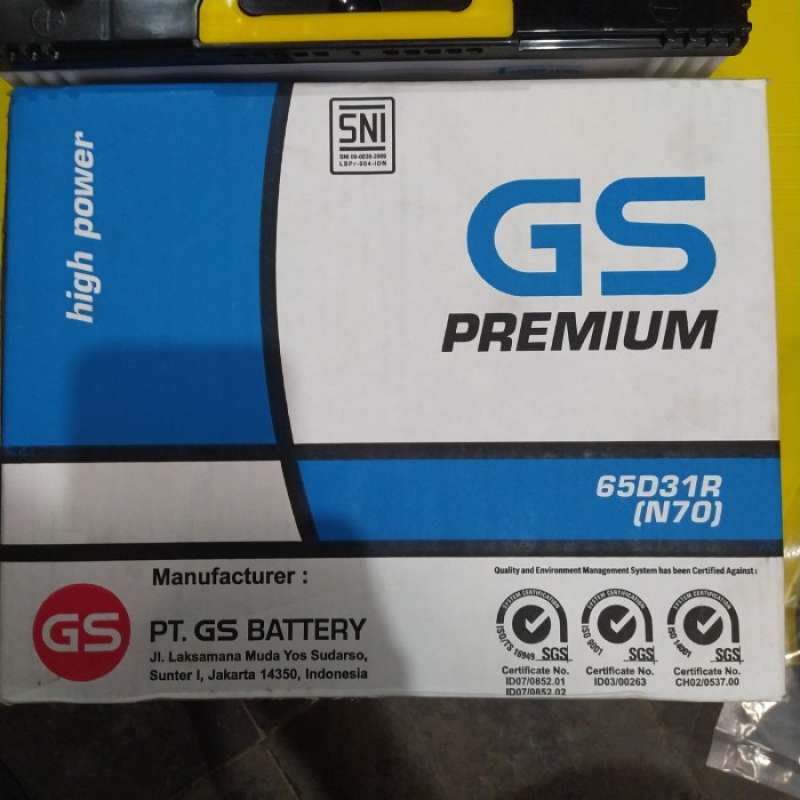 Promo Aki Mobil Gs Astra Premium Type N70 12 V 70ah Diskon 23% Di ...