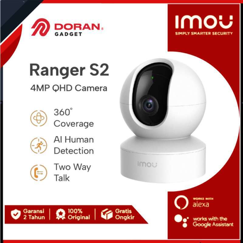 Promo Imou Smart Ip Indoor Camera Cctv Ranger S2 H.265 4mp Qhd Camera ...