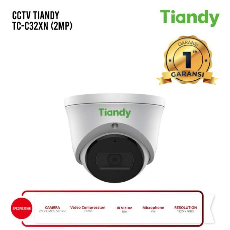 Promo Tiandy Tc-c32xn 2mp Fixed Starlight Ir Turret Camera Diskon 23% ...