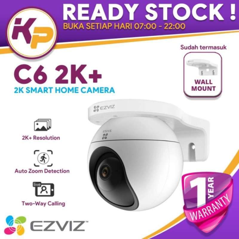 Promo Ezviz C6 4mp 2k Wifi Cctv Free Wallmount Pan & Tilt Camera ...