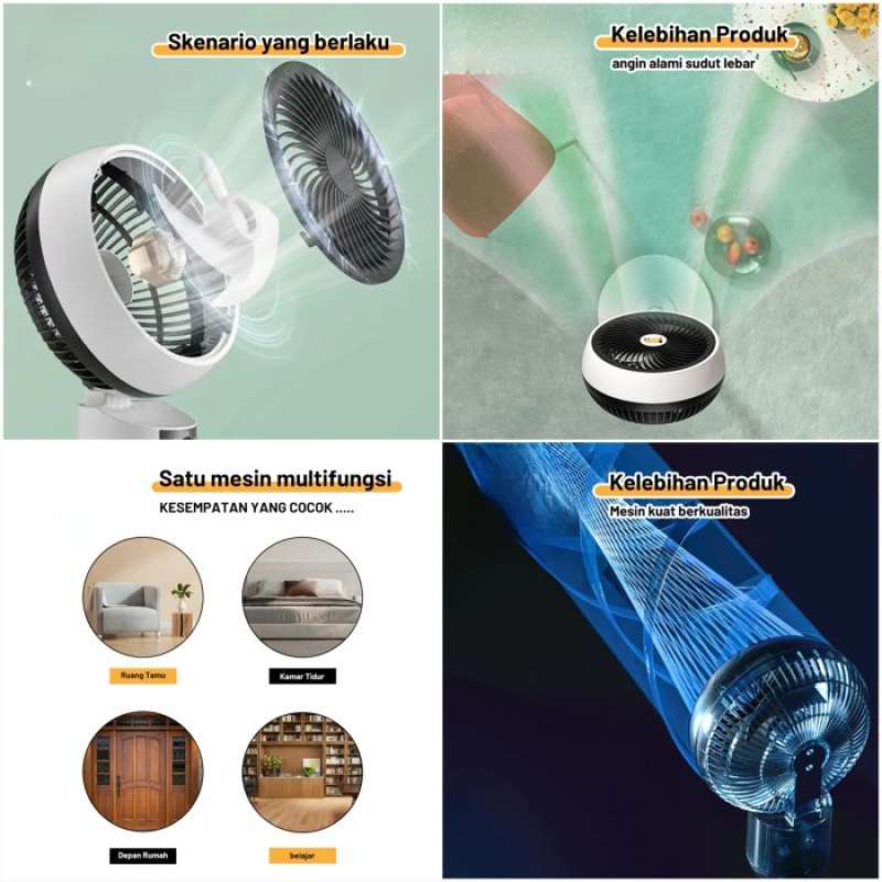 Promo Kipas Angin Lantai Stand Floor Meja Turbo Jet Desain Estetik ...