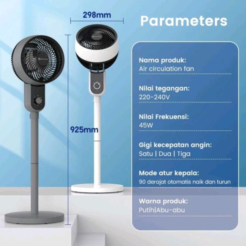 Promo Kipas Angin Lantai Stand Floor Meja Turbo Jet Desain Estetik ...