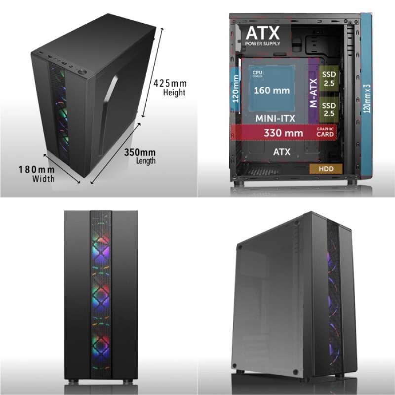 Promo Casing Komputer Infinity Cyclops Atx Gaming Case Diskon 23% Di ...
