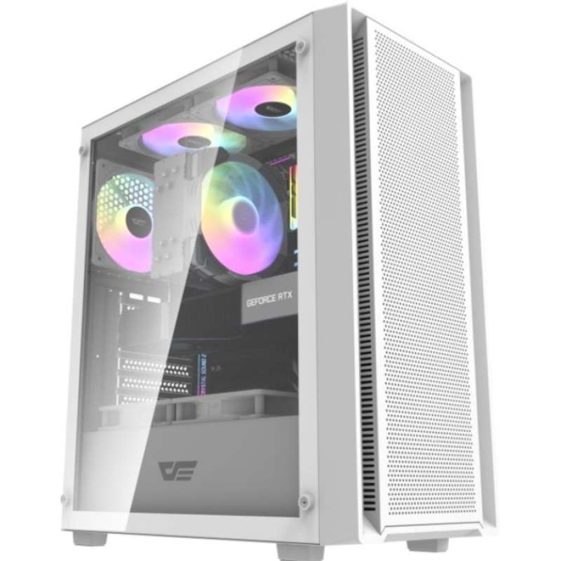 Promo Darkflash Dk353 White Mid Tower Pc Case Casing Gaming Chassis ...