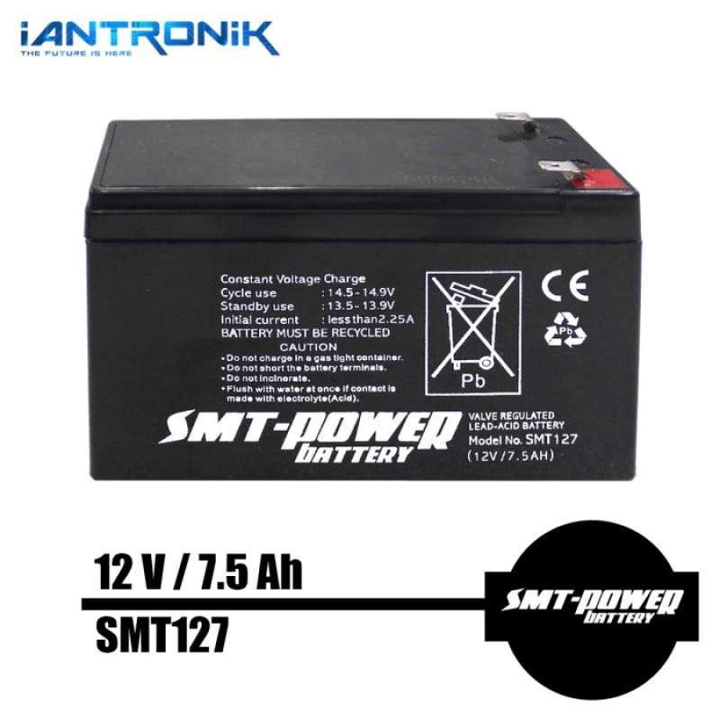 Promo Battery Aki Smt127 Vrla Kering Mf Sla Baterai Ups Smt-power 12v 7 ...