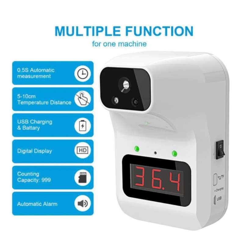 Promo K3 Plus Termometer Dinding Non-contact Infrared Thermometer ...