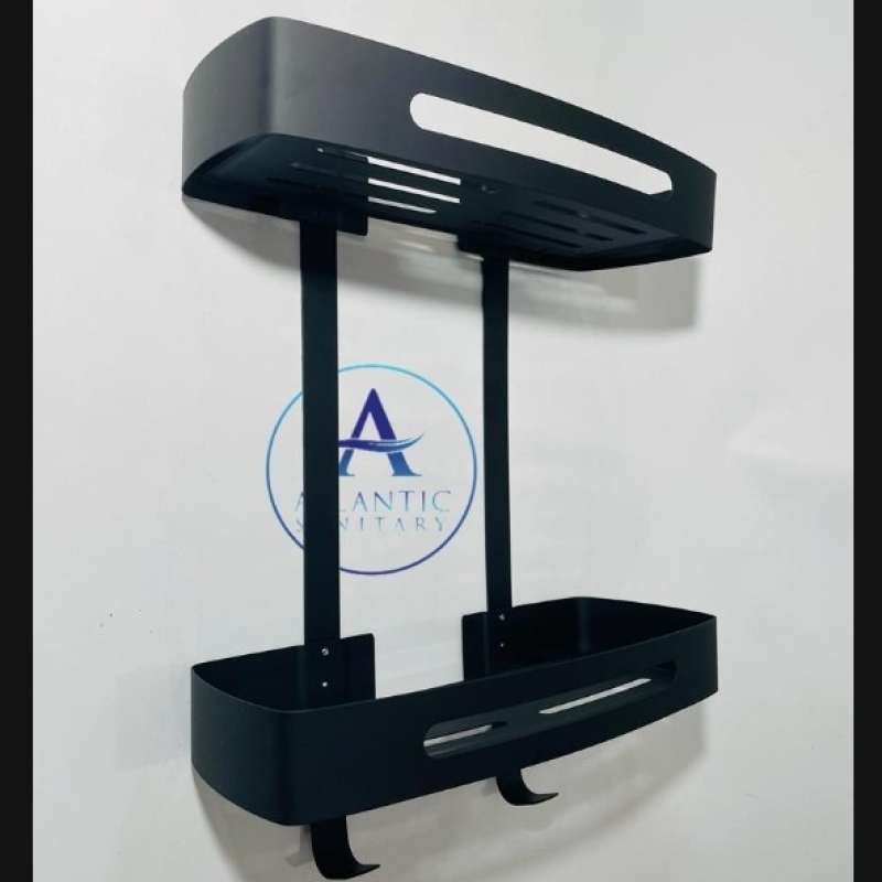 Promo Rak Datar Susun Stainless Hitam/ Rak Shampo Susun Hitam Diskon 23 ...