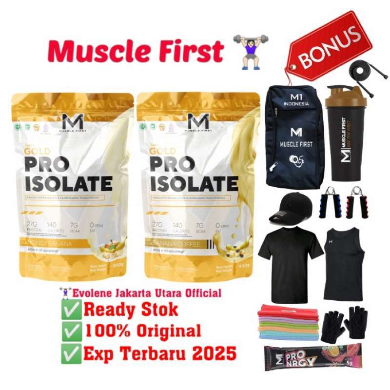 Promo Muscle First M1 Pro Isolate Gold Series 2lbs 900gram 25 Serving ...