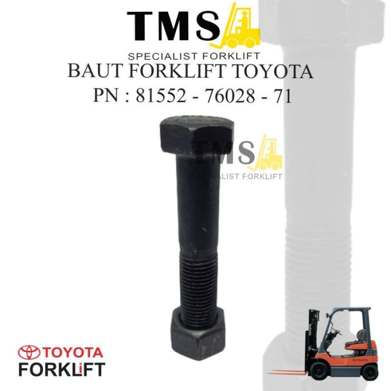 Promo Baut Forklift Toyota 81552-76028-71 Tubing Roller Bolt 7fb 8f ...