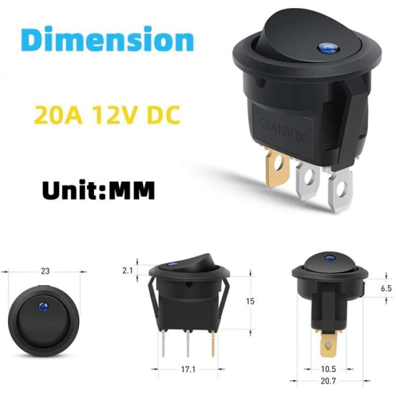 Promo Saklar Lampu Mobil Switch Lampu Mobil On Off 12 Volt Rocket ...