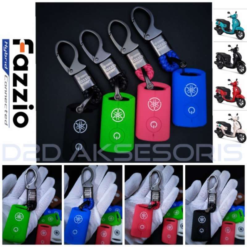 Promo Gantungan Kunci Kulit Motor Logo Yamaha Fazzio Model Gesper Anyam ...