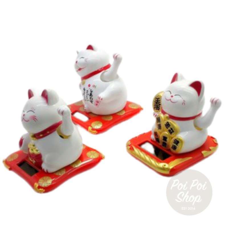 Promo Kucing Hoki Pajangan Mobil Maneki Neko Fuk Tatakan 8cm Dashboard ...