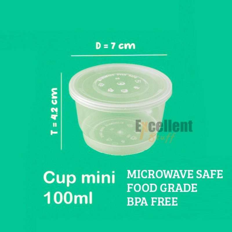 Promo Cup Pudding Plastik/cup Sambal 100 Ml Thin Wall Per Dus Isi 1000 ...