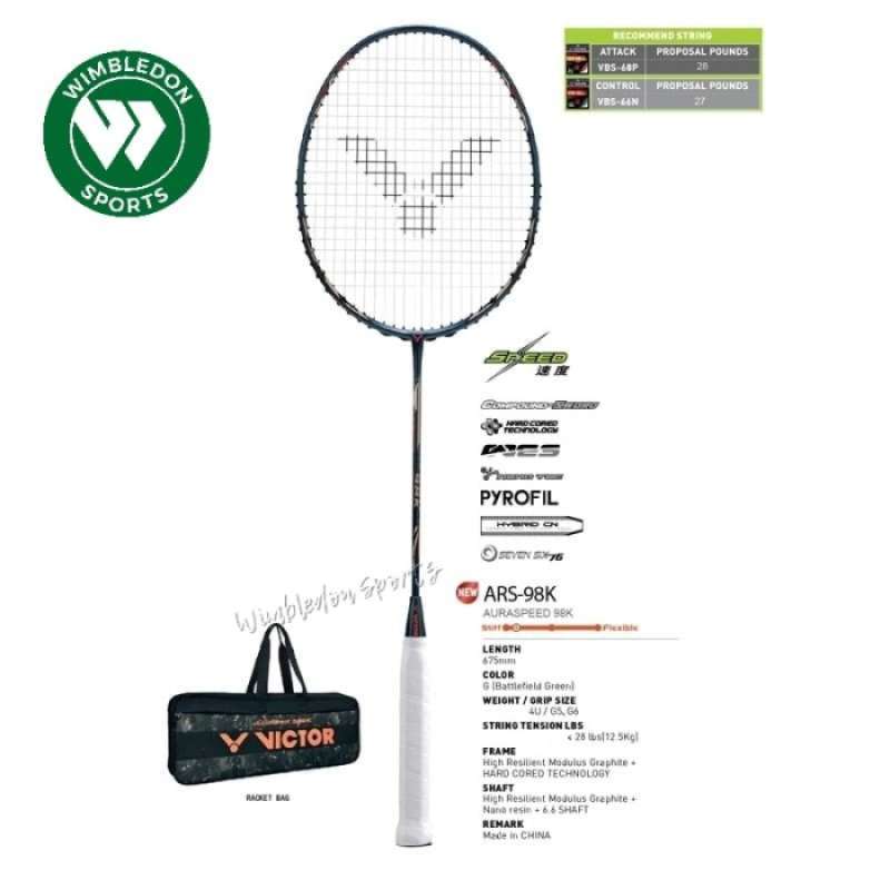 Promo Raket Badminton Victor Auraspeed 98k / Raket Victor Ars-98k Diskon 33% Di Seller ...