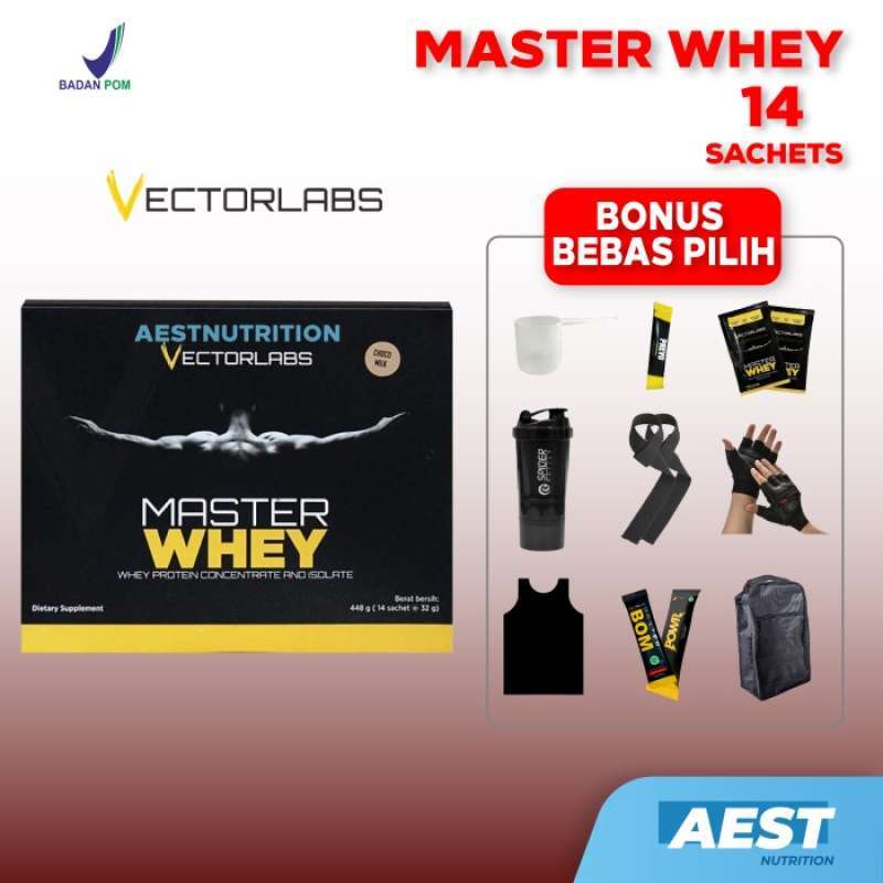 Promo Vectorlabs Master Whey Kemasan Box Isi 12 Sachet Susu Whey ...