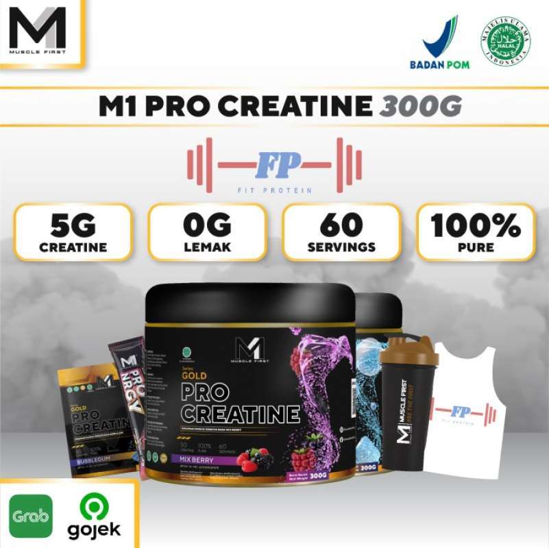 Promo M1 Muscle First Gold Pro Creatine 300gram Monohydrate 300gr 300 ...