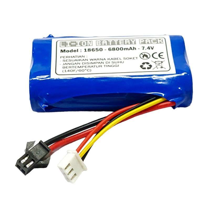 Promo Baterai Charge Sparepart Mobil Rc Type 2x18650 Soket Dobel 7.4v ...
