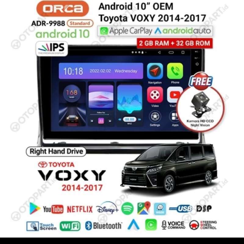 Promo Android Orca Adr 9988 For Toyota Voxy Ram 4gb/128 Diskon 23% Di Seller Indah Auto Service ...