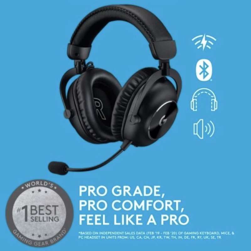 Promo Logitech Gaming Headset Pro X 2 Lightspeed Wireless Bluetooth ...