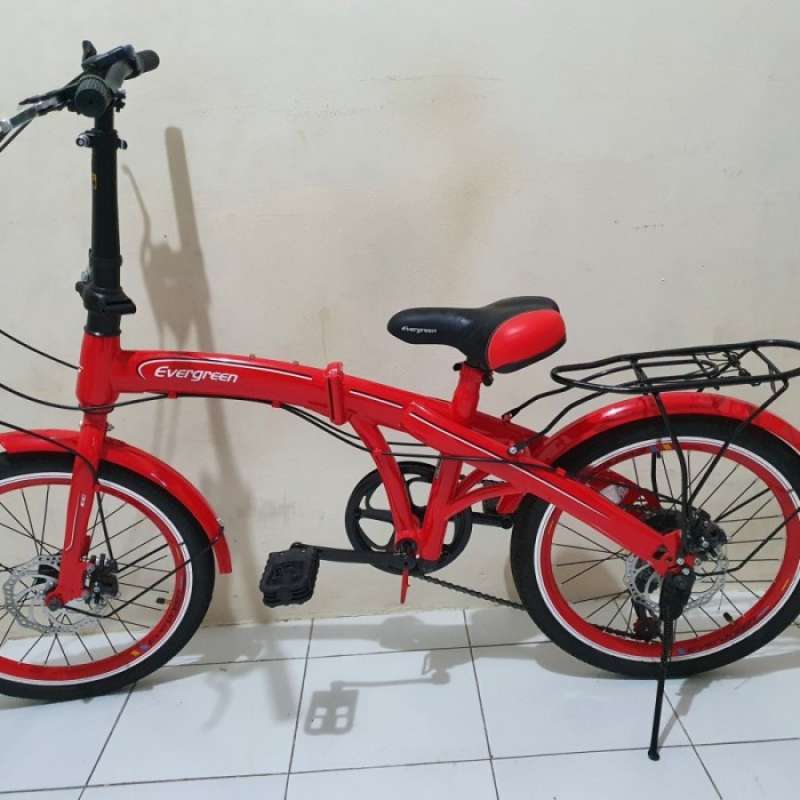 Promo Sepeda Lipat 20 Inch Evergreen 7 Speed Disc Brake Folding Bike ...