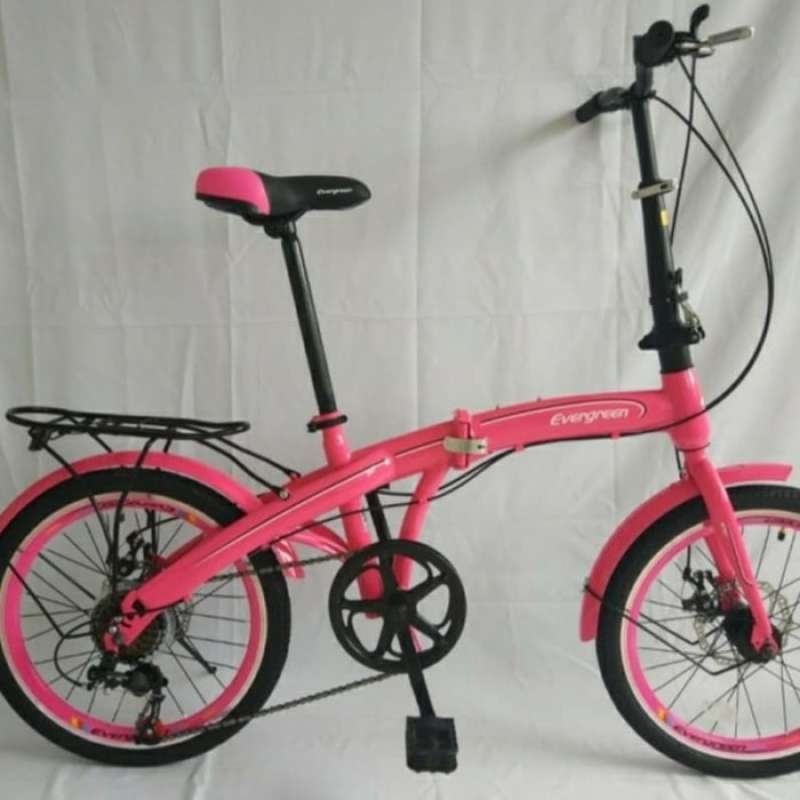 Promo Sepeda Lipat 20 Inch Evergreen 7 Speed Disc Brake Folding Bike ...