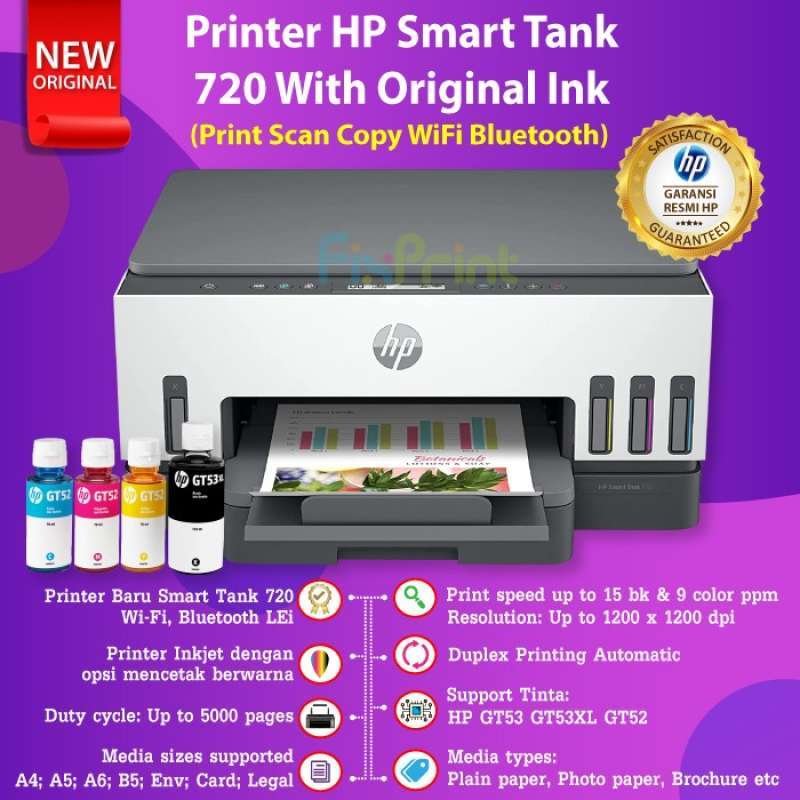 Promo Hp Smart Tank 720 Print Scan Copy Wireless Duplex Diskon 33% Di ...