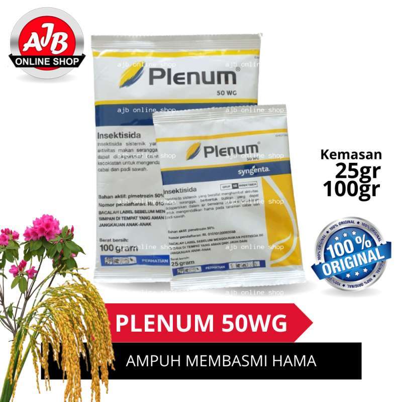 Jual Plenum 50wg Original Syngenta Pertanian Wereng Padi Insektisida Bahan Aktif Pymetrozine 50% ...