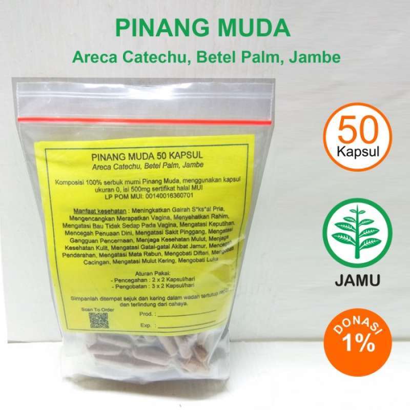 Jual Pinang Muda Kapsul Jambe Vitalitas Pria Keputihan Sehat Organ ...
