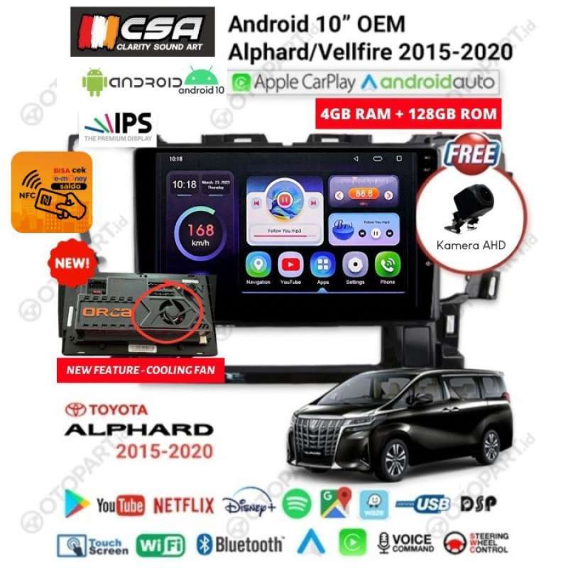 Promo Head Unit Android 10 Inchi For Alphard 2016-2019 Audioless/atpm ...