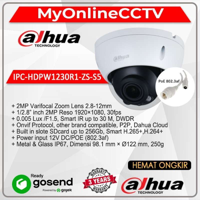 Promo Ipc-hdpw1230r1-zs-s5 Dahua 2mp Motorized Varifocal Indoor Ip Cam Cctv Diskon 23% Di Seller ...