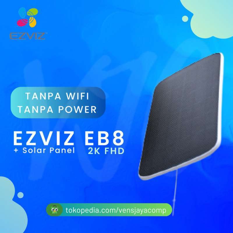 Promo Ezviz Eb8 Kamera Cctv Solar Panel Tanpa Wifi Tanpa Power/colok ...