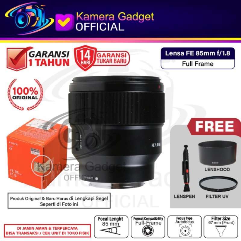 Promo Sony Fe 85mm F1.8 Sony 85 Mm F/1.8 Original Resmi Diskon 23% Di Seller Guinevere Store ...