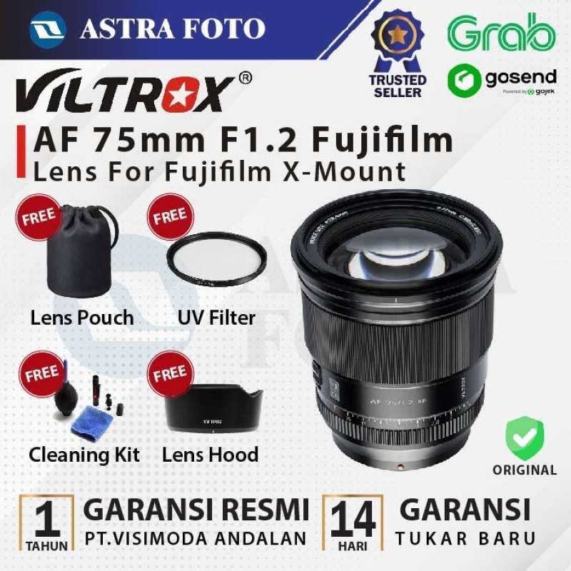 Promo Viltrox 75mm F1.2 Fujifilm X Auto Focus Lens Lensa 75 Mm Fuji - Resmi Diskon 23% Di Seller ...