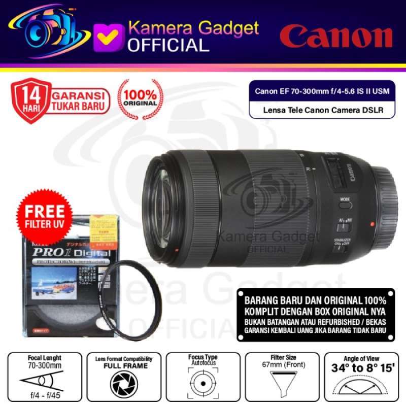 Promo Lensa Canon Ef 70-300mm F4-5.6 Is Ii Usm Tele Canon Camera Dslr ...