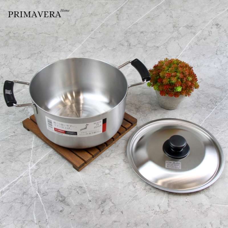 Promo Life Stainless Steel Pot Panci Rebus 22cm With Lid Made In Japan ...