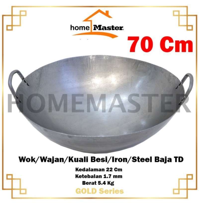 Promo Wok/kuali/wajan Besi Baja/iron/steel Jumbo Gagang 2 70 Cm Td70 ...