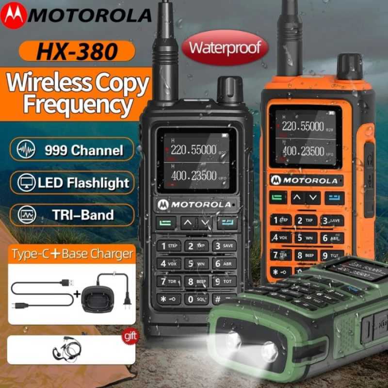 Jual Ht Hx-380 Motorola Walkie Talkie Radio 10w Vhf/uhf Di Seller ...