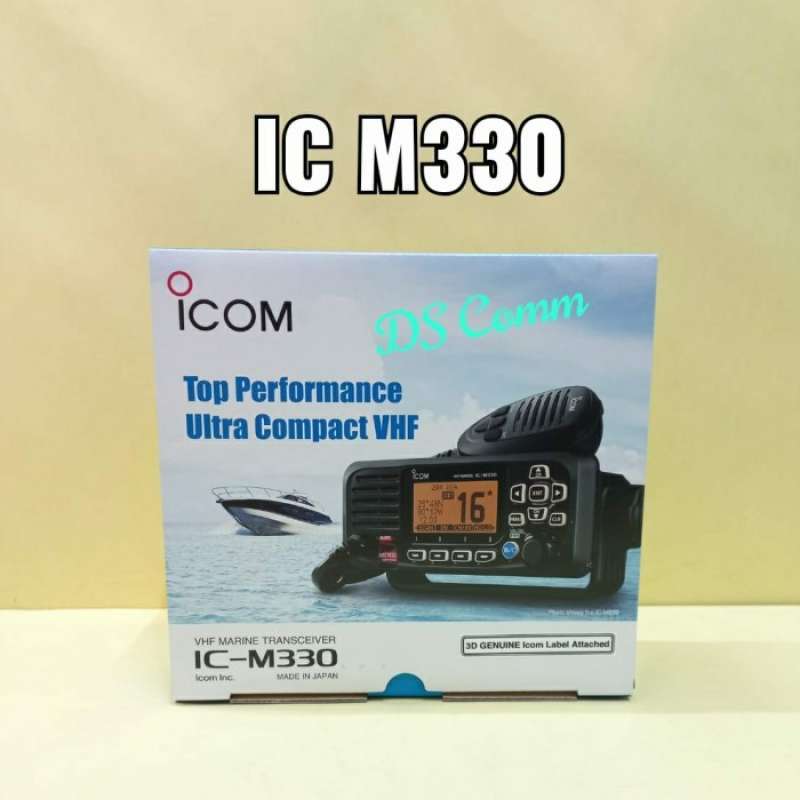 Promo Icom Riq Ic-m330 Vhf Marine Transceiver Gps New Ori Black Version ...