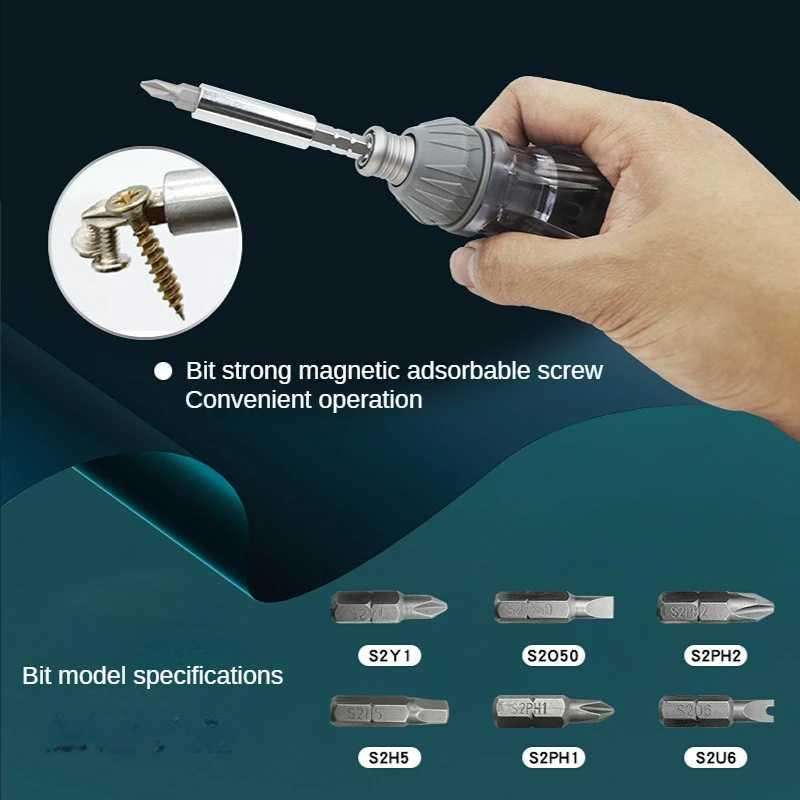 Jual Jgng Obeng Reparasi Mini 6 In 1 Stubby Screwdriver Set Magnetic ...